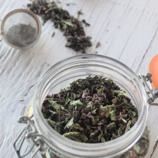 Homemade Chocolate Mint Tea Blend - Homespun Seasonal Living