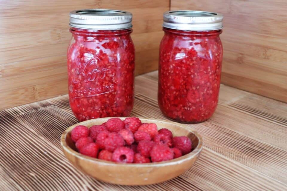 How to Can Raspberry Pie Filling - Homespun Seasonal Living