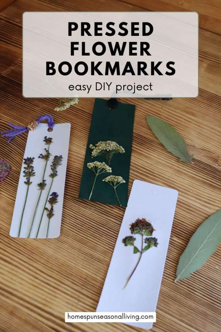 How to Make Pressed Flower Bookmarks - Homespun Seasonal Living