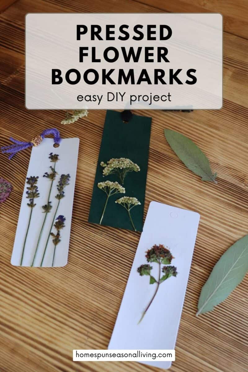 How to Make Pressed Flower Bookmarks - Homespun Seasonal Living